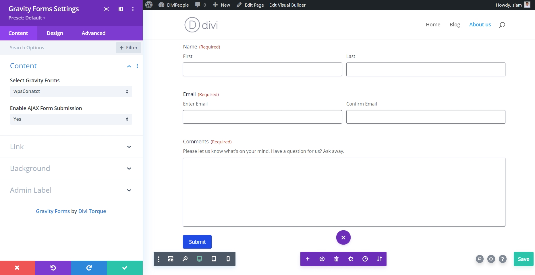 Divi Gravity Forms — DiviEpic