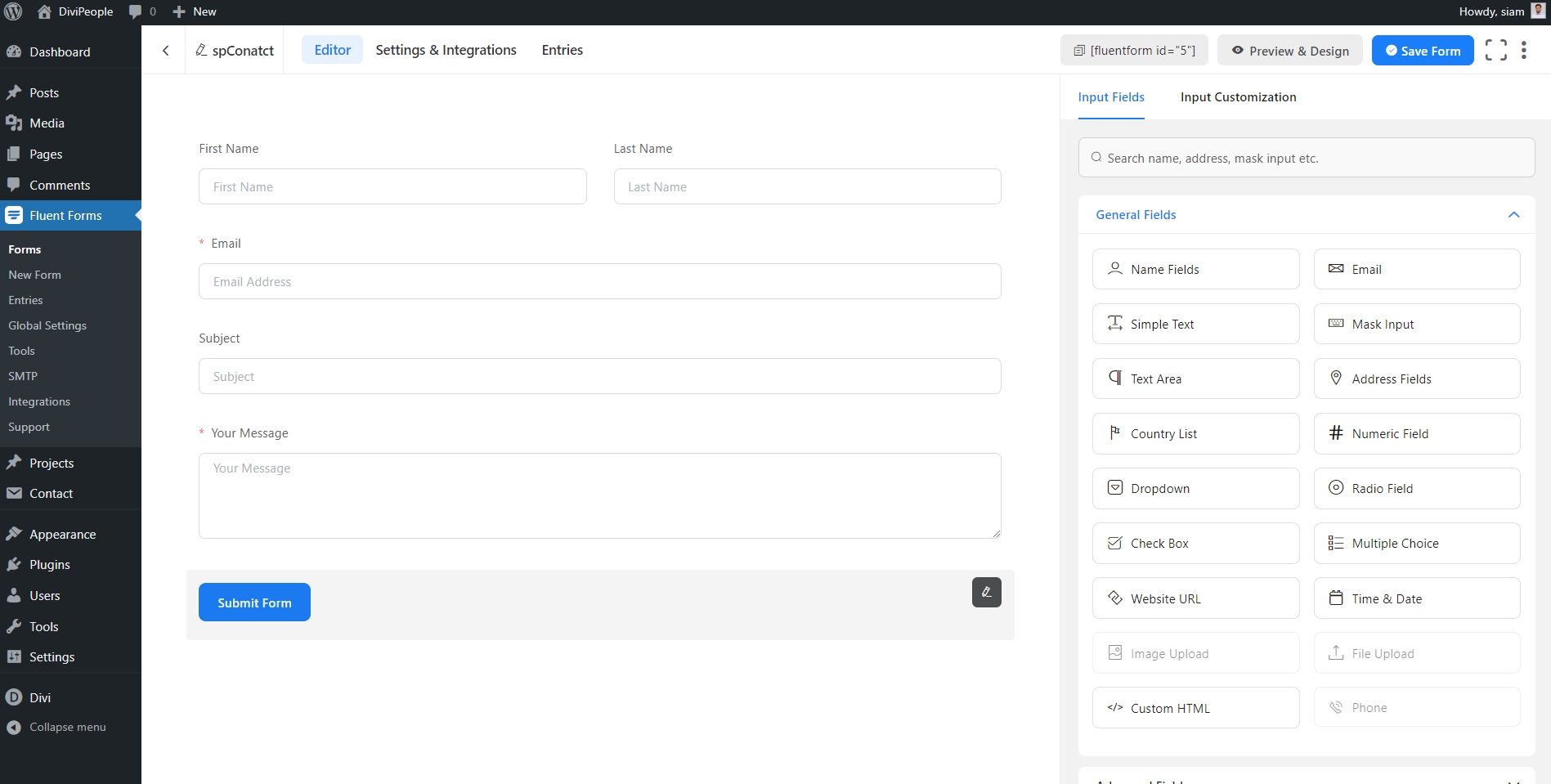 Divi Fluent Forms — Diviepic